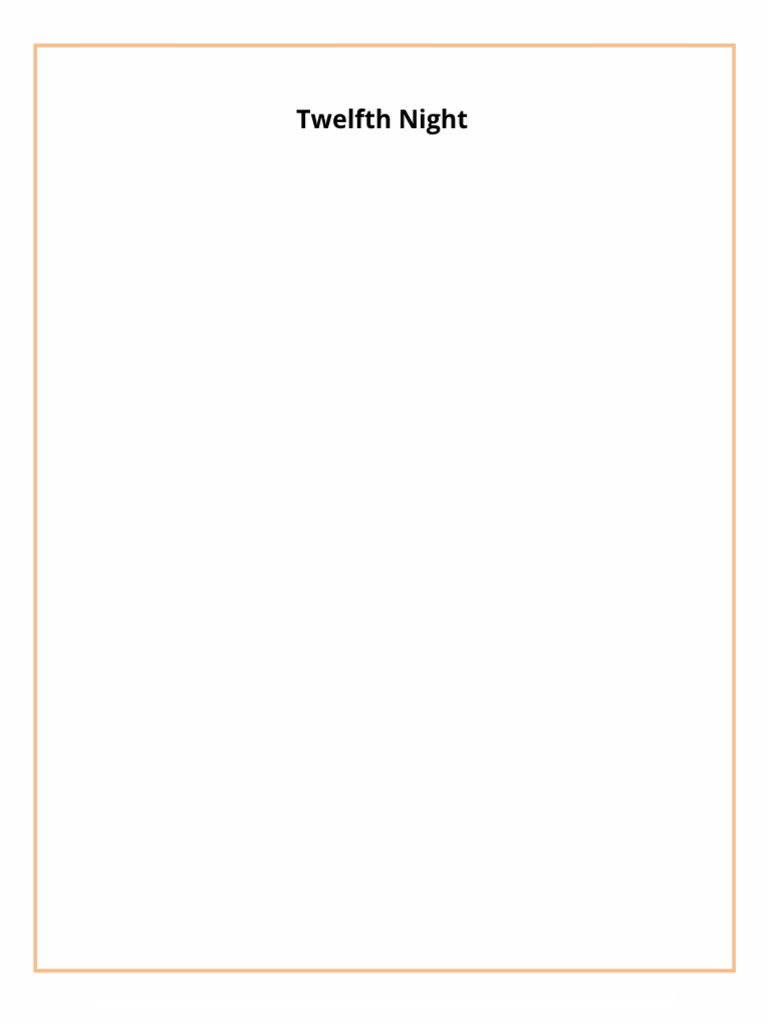 Twelfth Night Puzzle 2 | PDF | Twelfth Night | Shakespearean Comedies