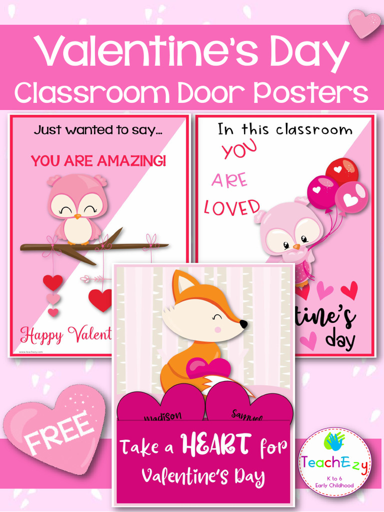 Free Valentine’s Day Classroom Posters | PDF
