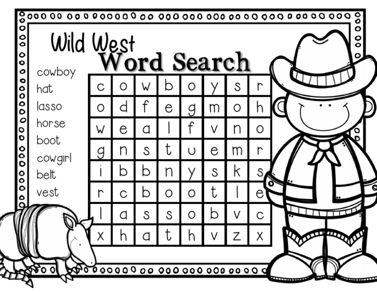 Wild West: Word Search | PDF