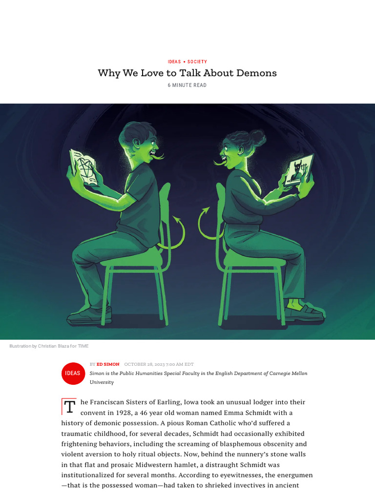 Why We Love to Talk About Demons _ TIME | PDF | Greed