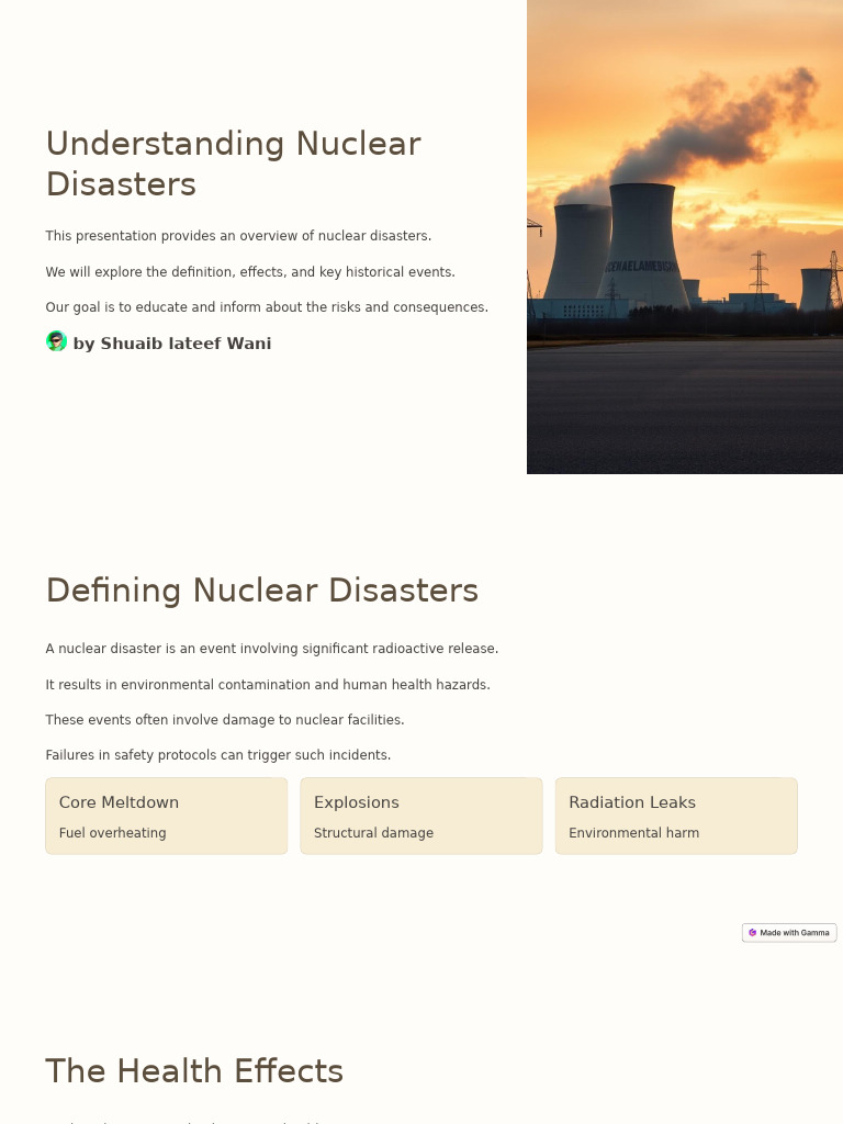 Understanding Nuclear Disasters | PDF | Nuclear And Radiation Accidents And Incidents ...
