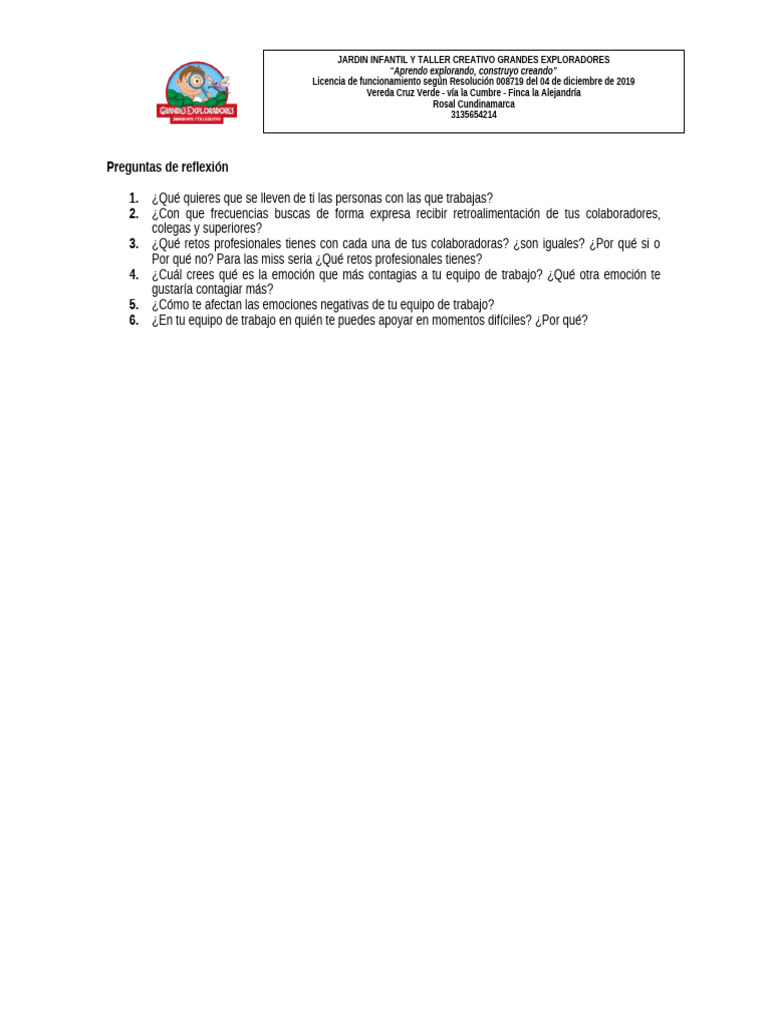 Preguntas Sobre Reflexion | PDF