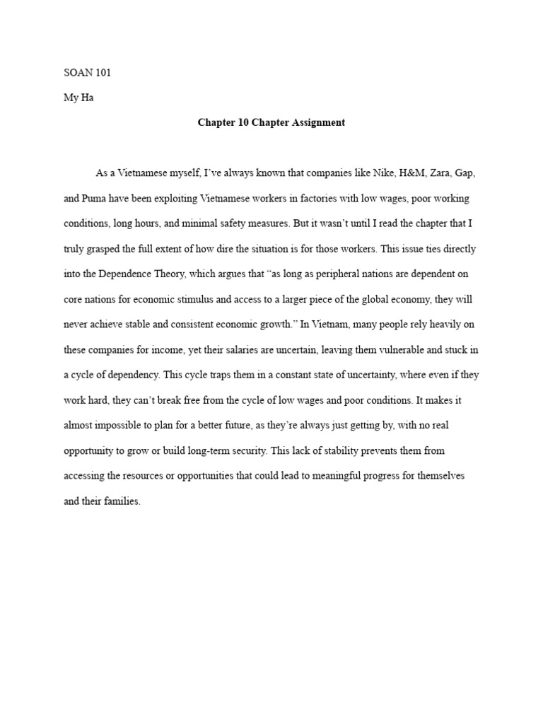 My Ha - Chapter 10 Chapter Assignment | PDF