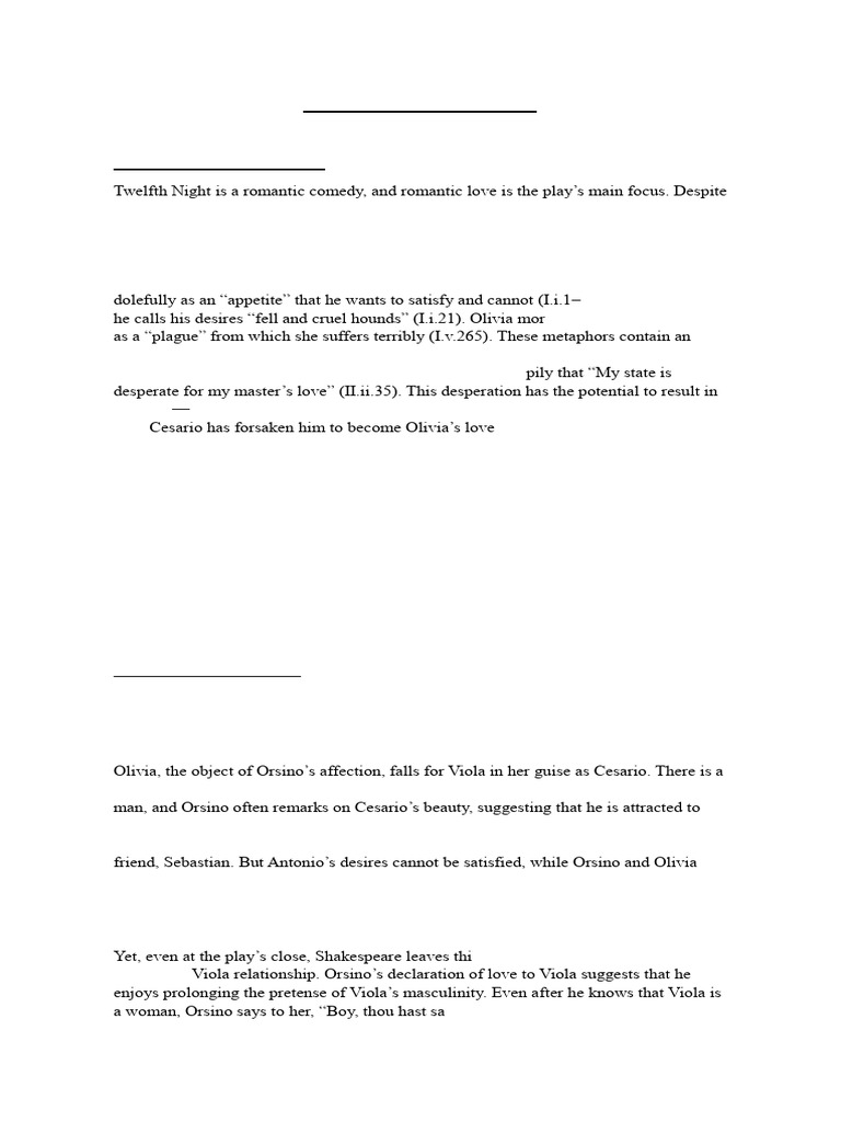 Themes in Twelfth Night | PDF | Twelfth Night
