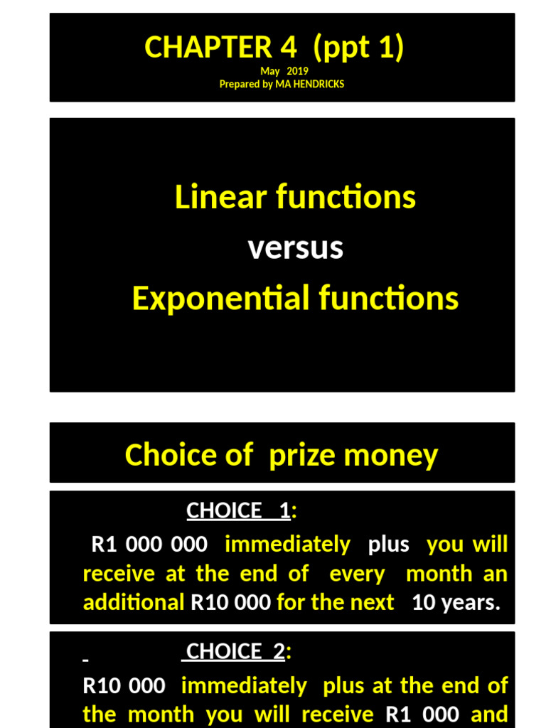 Chapter 4 (Exponential Function PPT 1) 2019 | PDF | Exponential ...