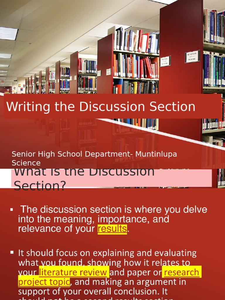 Lecture Research How To Write Discussion Section | PDF | Epistemology ...