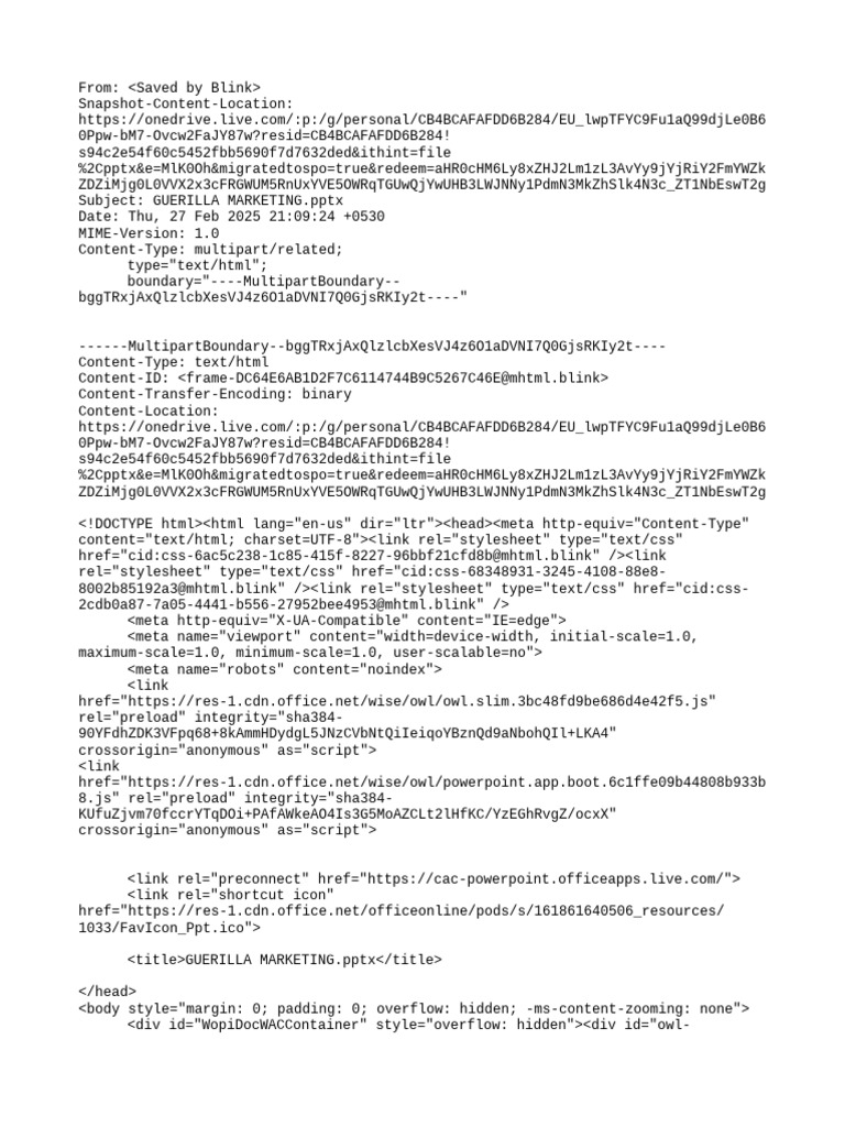 Guerilla Marketing | PDF | Html Element | Web Design