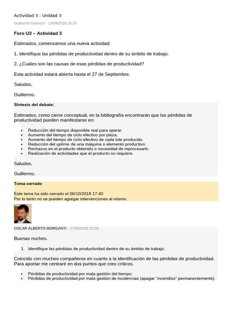 Foro U3 4 y 5 | PDF | Presupuesto | Business