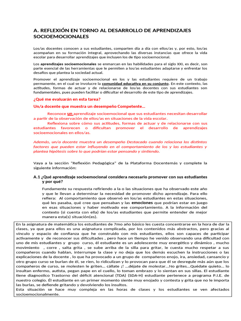 Promoción del Aprendizaje Socioemocional | PDF | Aprendizaje | Enseñando