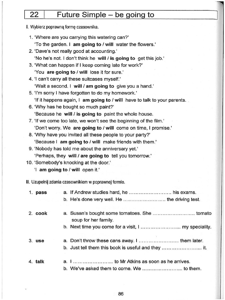 Future Simple Be Going To | PDF