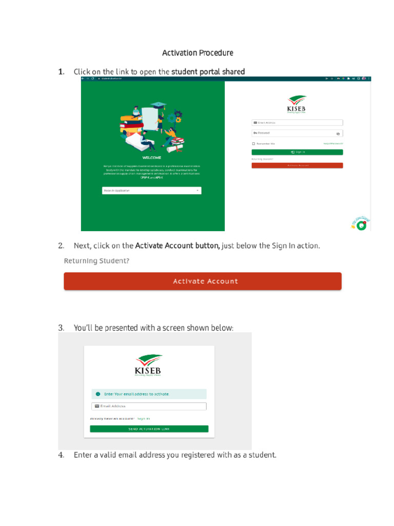 Activation Procedure | PDF