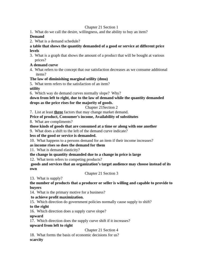Supply and Demand Book Questions | PDF | Demand | Supply (Economics)