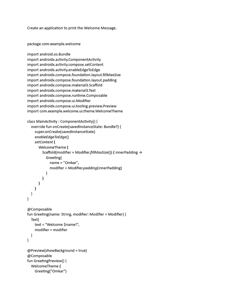 Omkar Android | PDF | Color | Software Engineering