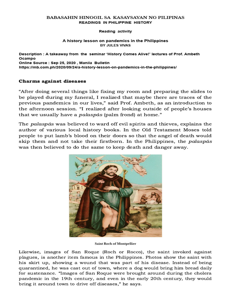 RPH - PANDEMICS IN THE PHILIPPINES Special Task | PDF | Philippines | Rabies