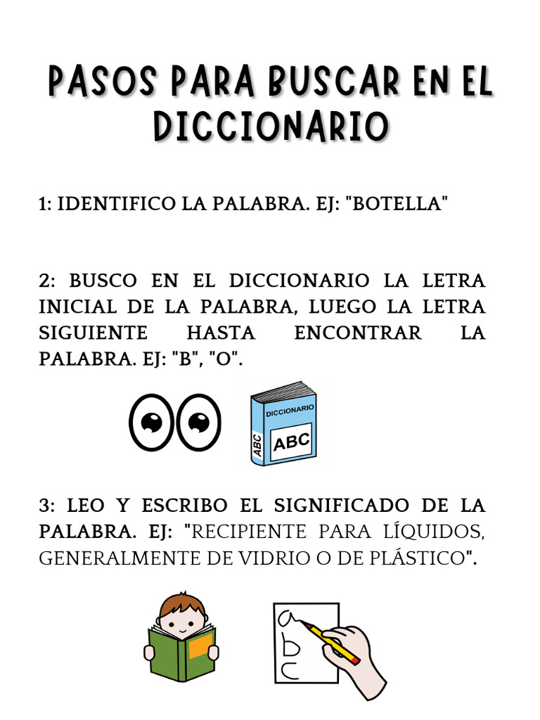 Pasos para Buscar en El Diccionario | PDF