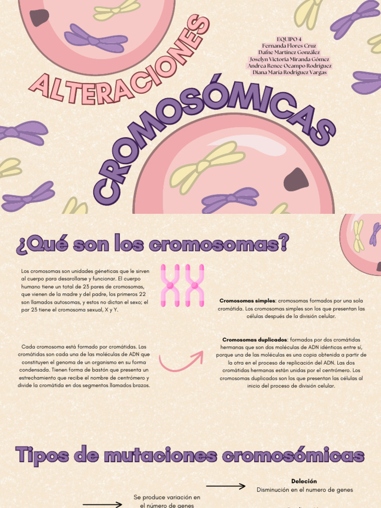 Alteraciones Cromosomicas | PDF | Cromosoma | Mutación
