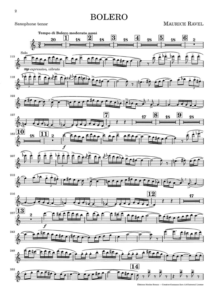 Partitura Saxofon Tenor e Barítono | PDF