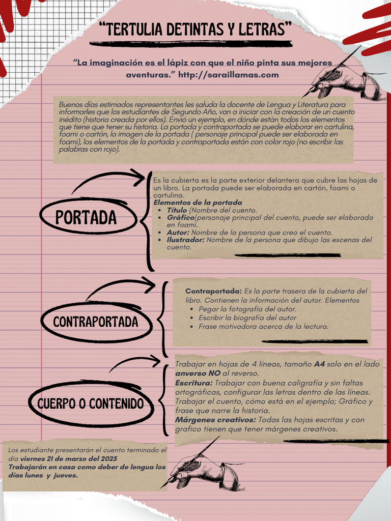 2° LL - "TERTULIA DETINTAS Y LETRAS" Cuento Inédito | PDF | Cuentos ...