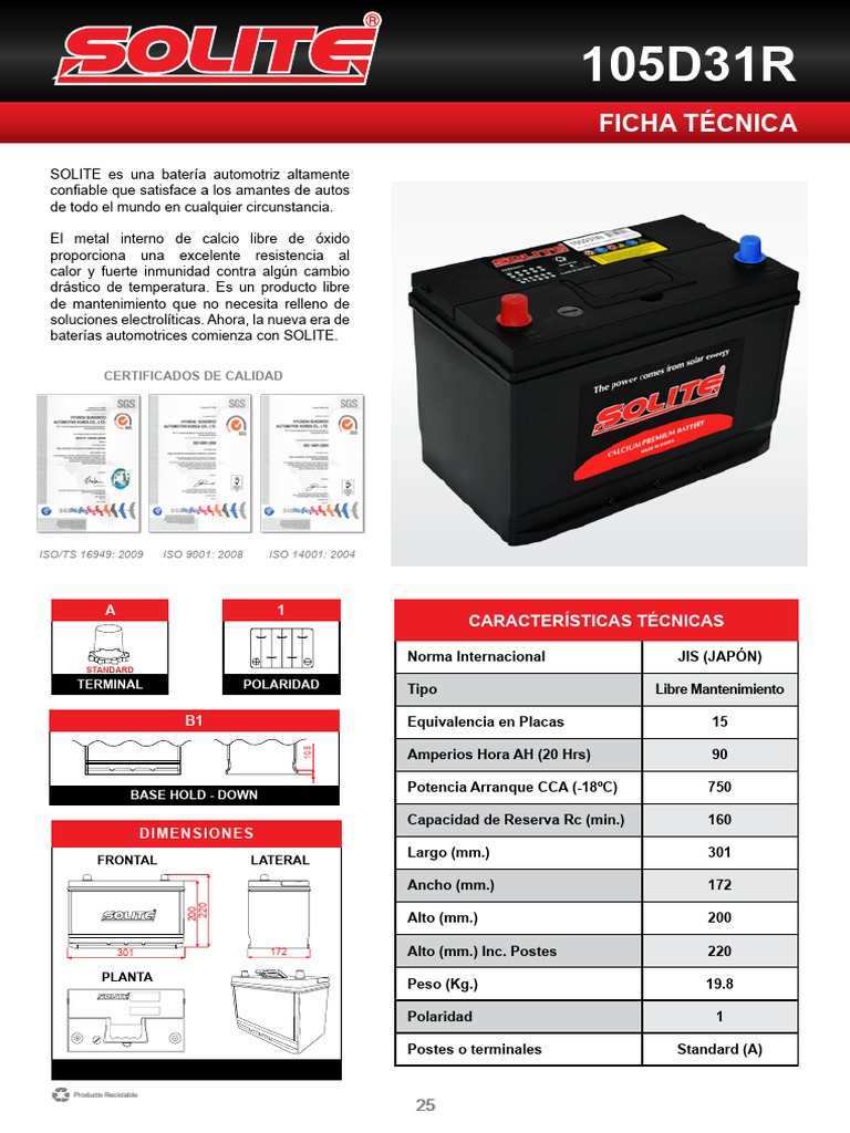 Solite 105D31R | PDF