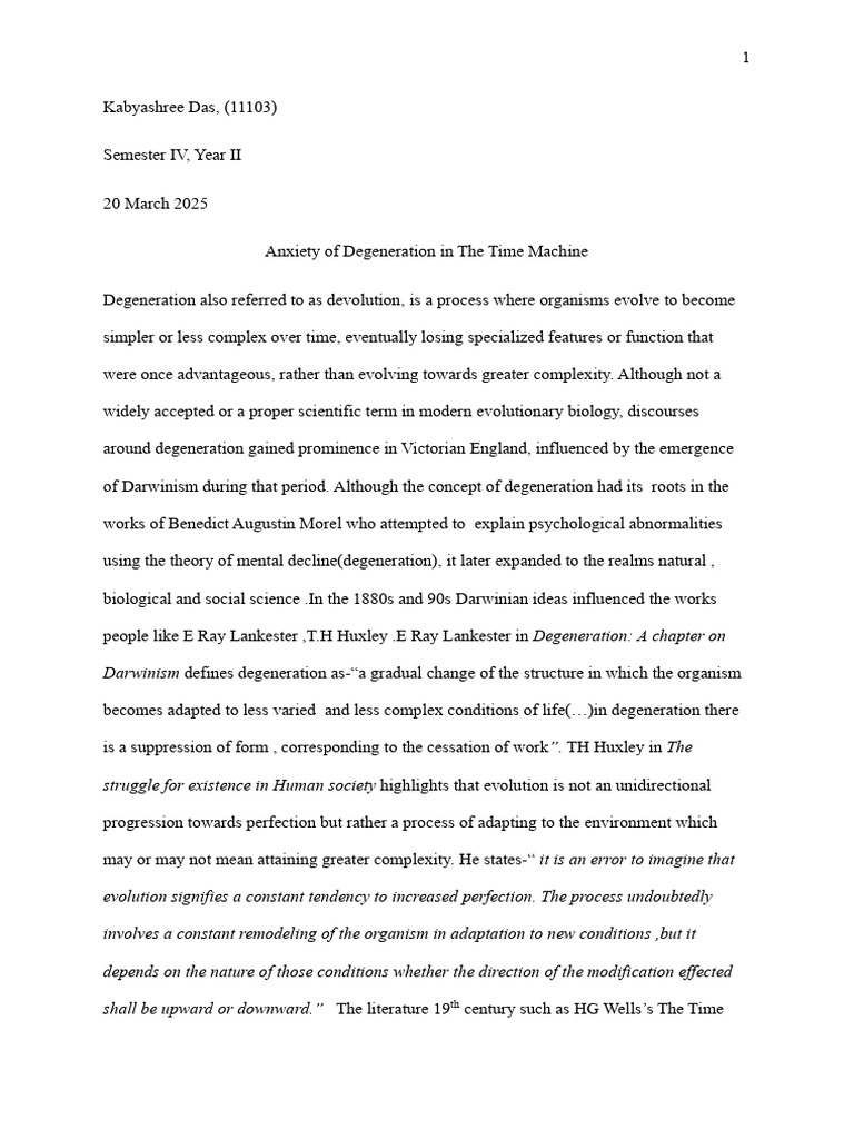 Time Machine Presentation | PDF | Darwinism | Evolution