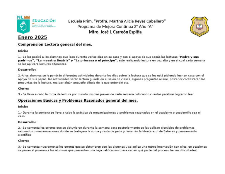 Relatoria Del PMC 2° A-1 | PDF