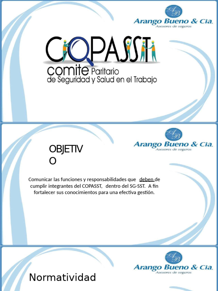 Funciones del COPASST en el SG-SST | PDF