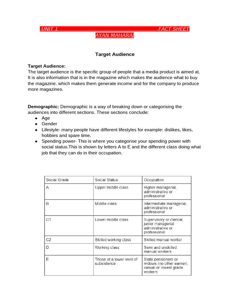Target Audience | PDF