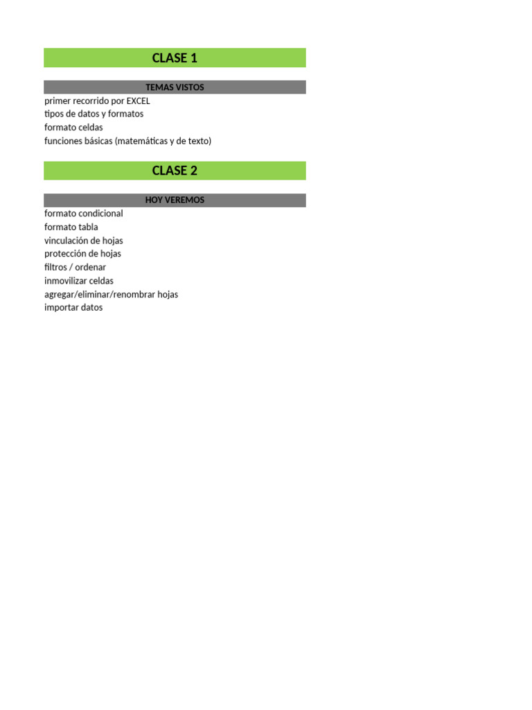 Clase 2 - EXCEL BÁSICO - Septiembre | PDF