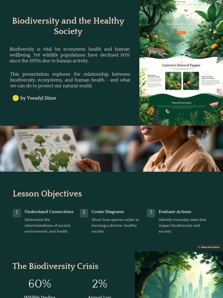Biodiversity's Impact on Human Health | PDF | Ecosystem | Biodiversity