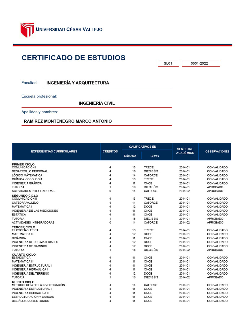 Constancia de Estudios Ucv | PDF | Ingeniería
