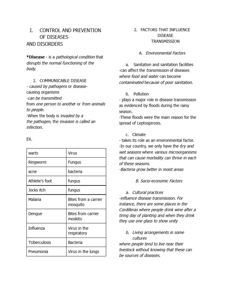 Control and Prevention of Diseases | PDF | Pathogen | Infection