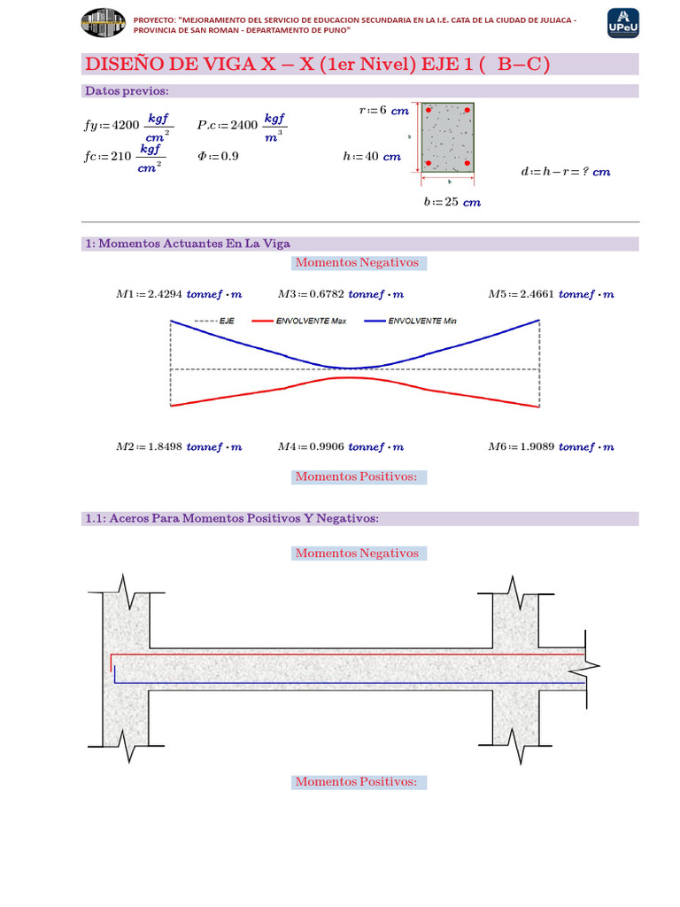 DISEÑO DE VIGA X - X (1er Nivel) EJE 1 (B-C) | PDF