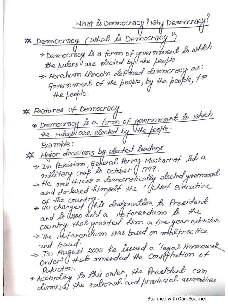 Notes (What Is Democracy Why Democracy) | PDF