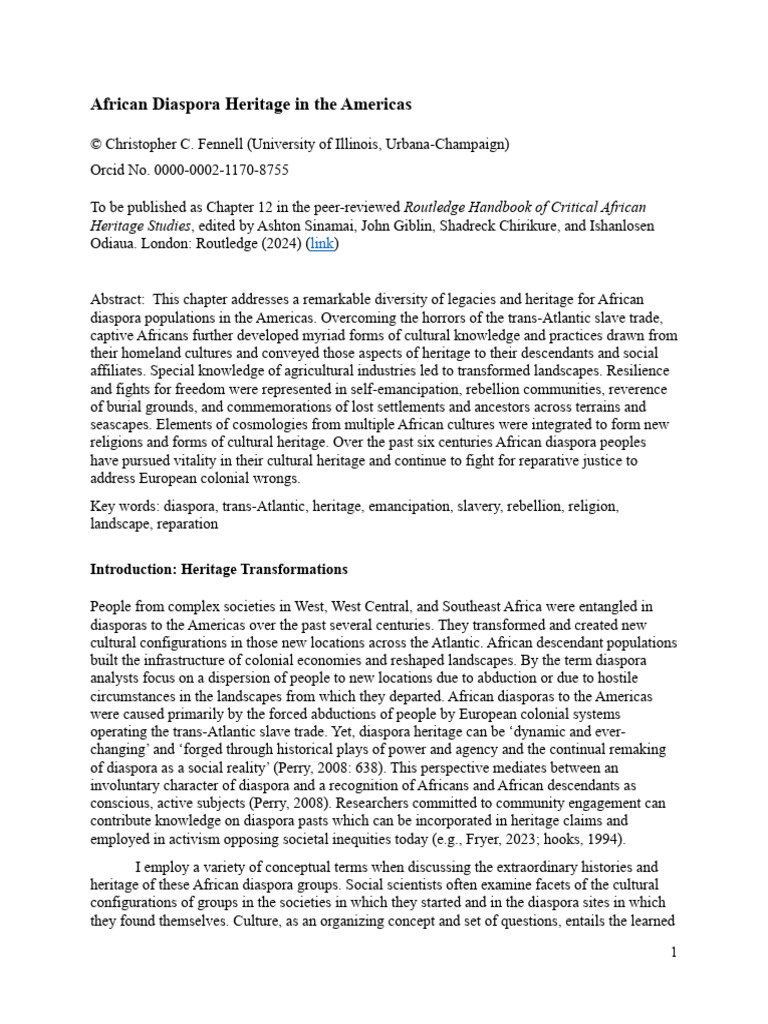 African Diaspora Heritage in the Americas | PDF | Haitian Vodou ...