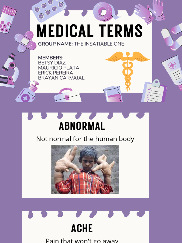 Medical Terminology Pictionary Guide | PDF