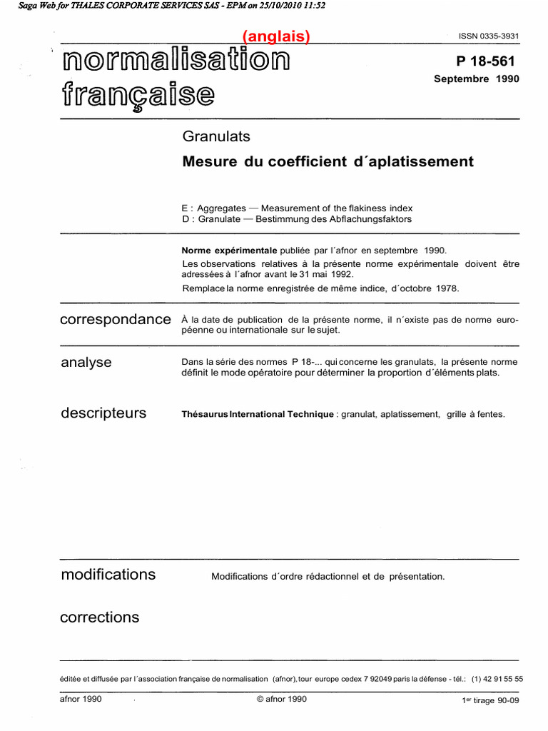 184 NF P18-561-1990 | PDF