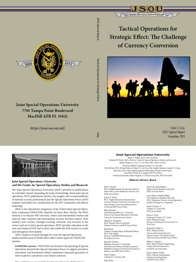 Tactical Operations For Strategic Effect | PDF | Theory | Concept