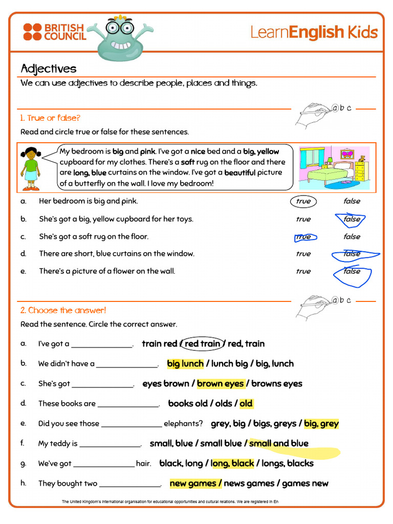English Worksheet Done by Ezra | PDF