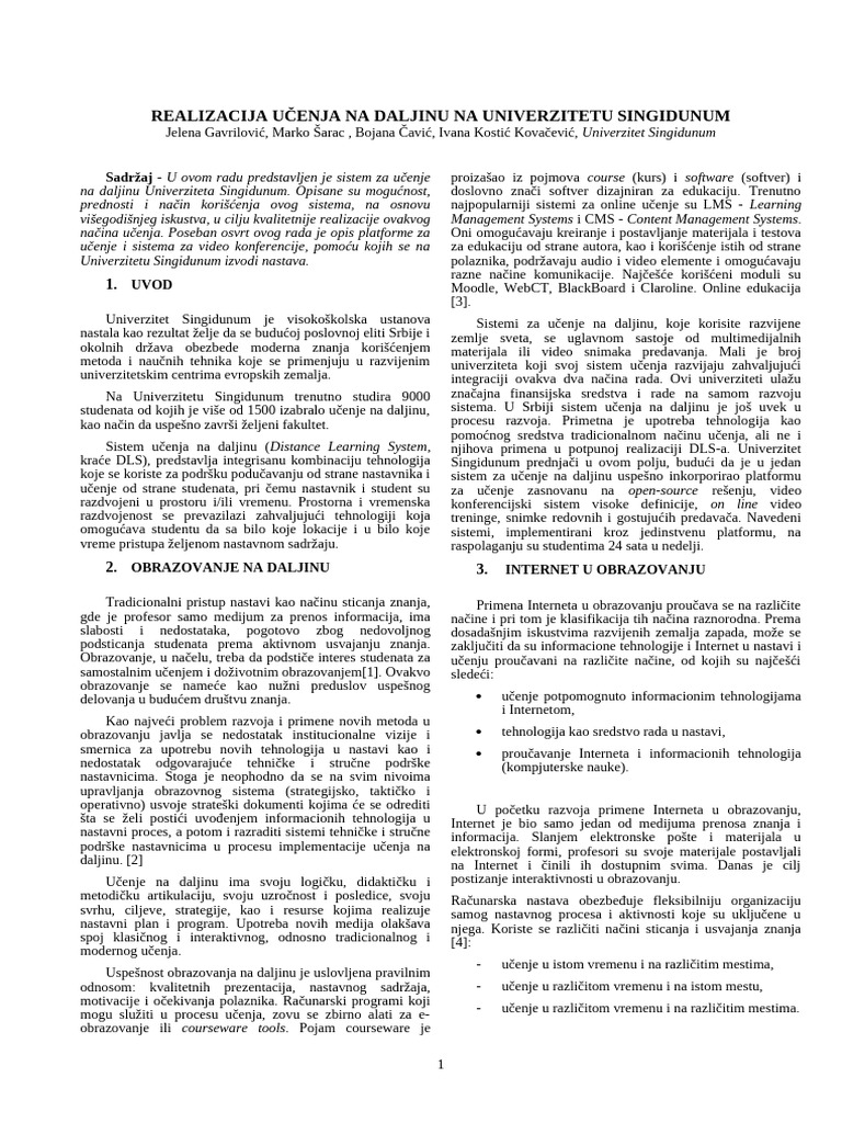 Realizacija_ucenja_na_daljinu_na_Univerz (2) | PDF