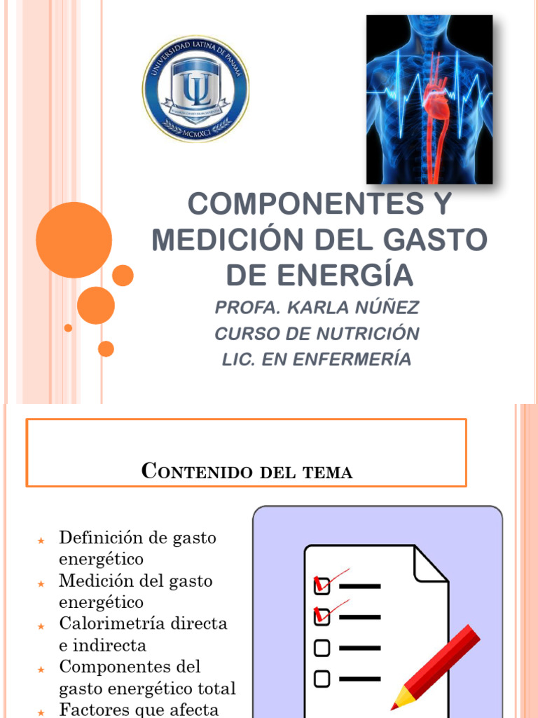 Medición y Componentes del Gasto Energético | PDF | Caloría | Metabolismo