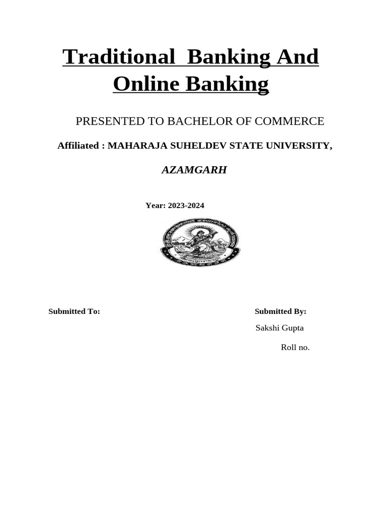 Traditional Banking and Online Banking | PDF