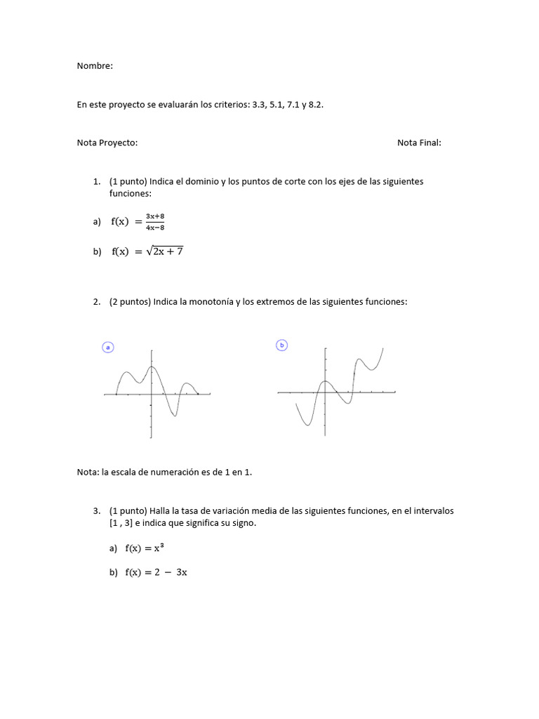 Proyecto Tema 4 Funciones | PDF