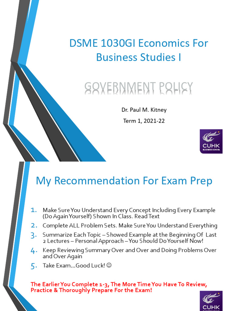 Lecture 5 Government Policy 2021 | PDF | Tax Incidence | Elasticity ...