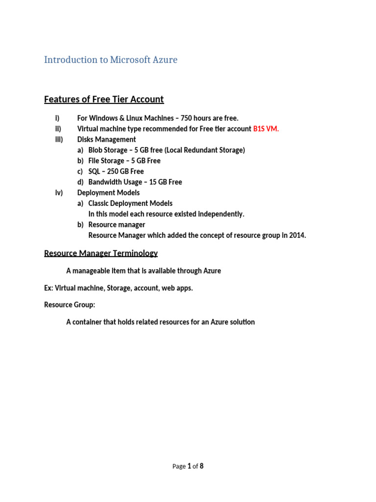 Introduction To Microsoft Azure - 002 | PDF | Microsoft Azure | Virtual Machine