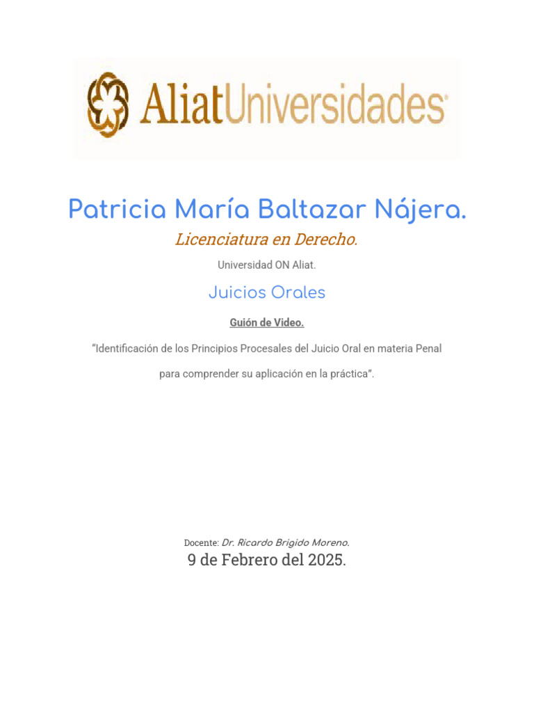 Baltazar Nájera Patricia María s3 Jo | PDF | Derecho penal | Justicia