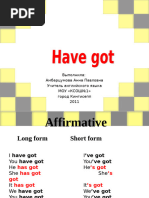 Inglese: Uso di "Have Got" e Esercizi | PDF