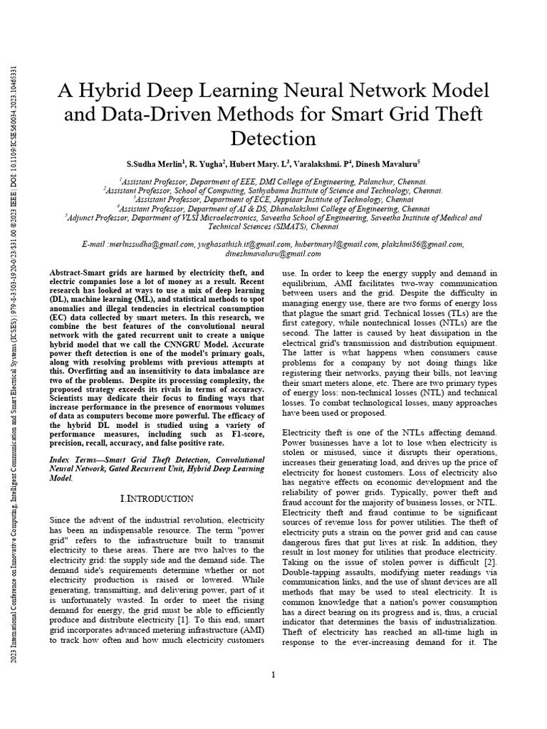 A Hybrid Deep Learning Neural Network Model And Data Driven Methods For
