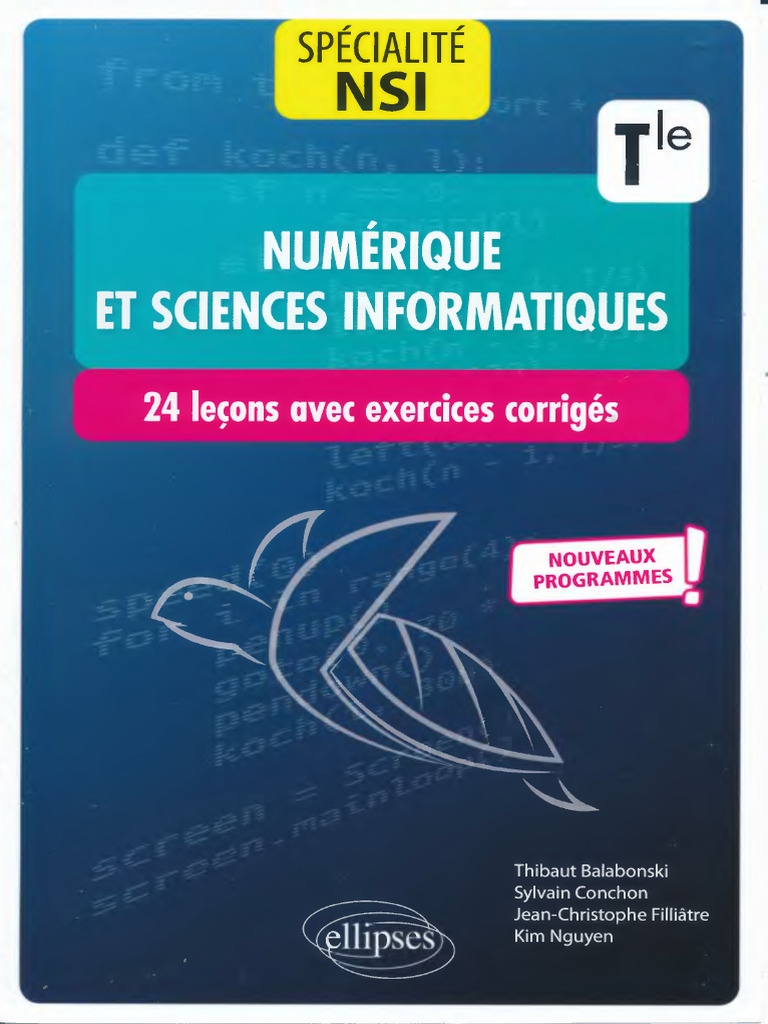 BALABONSKI CONCHON Numérique Et Sciences Informatiques Tle | PDF