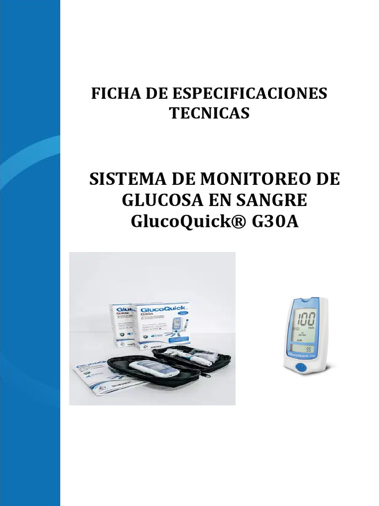 B0462 Glucometro Glucoquick® G30a | PDF