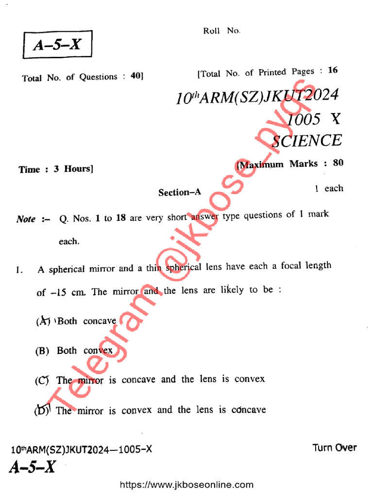 Class 10 Science Papers From 21 To 24 | PDF